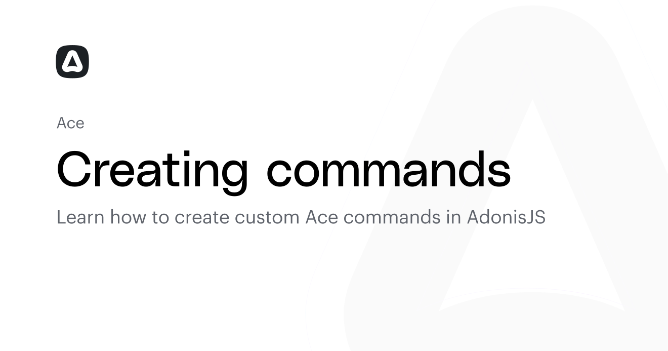 Creating Commands 8212
