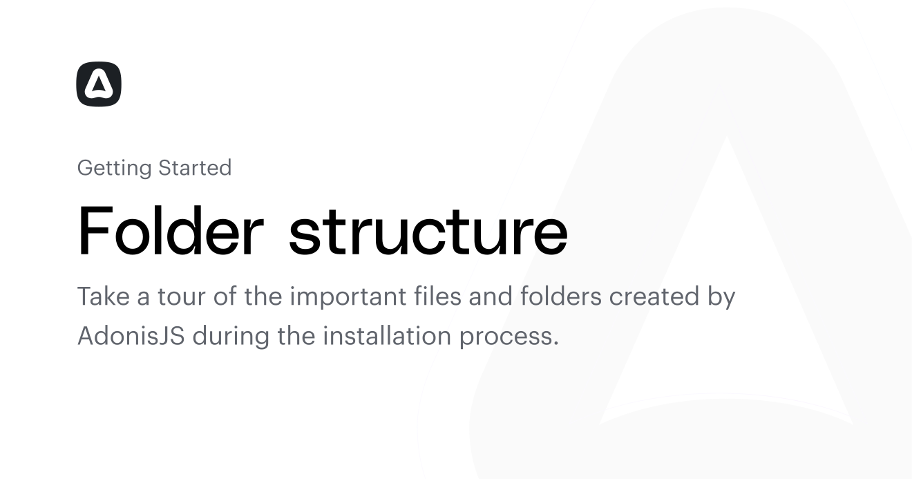 Folder structure Folder structure