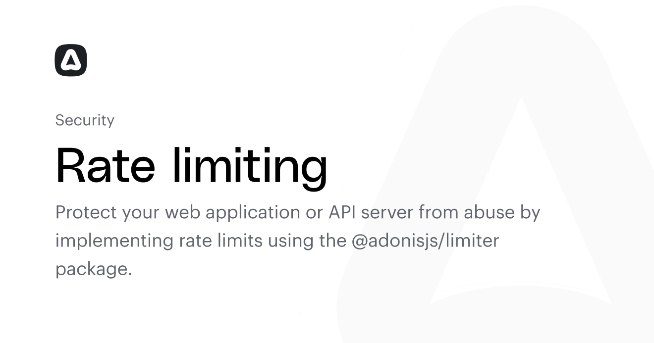 Rate limiting Rate limiting